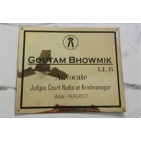 Standard Golden Ss Name Plate Wall Mounted Grade 202ss At Rs 25