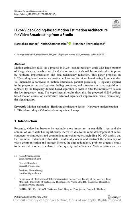 h 264 video coding based motion estimation architecture for video