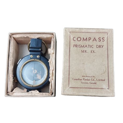 Ww2 Mkix Prismatic Dry Compass In Issue Cardboard Box Canadian Kodak