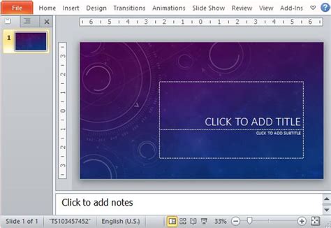 Celestial Background Template For Powerpoint