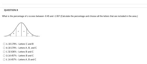 Solved What Is The Percentage Of Z Scores Between 0 45 And Chegg Com