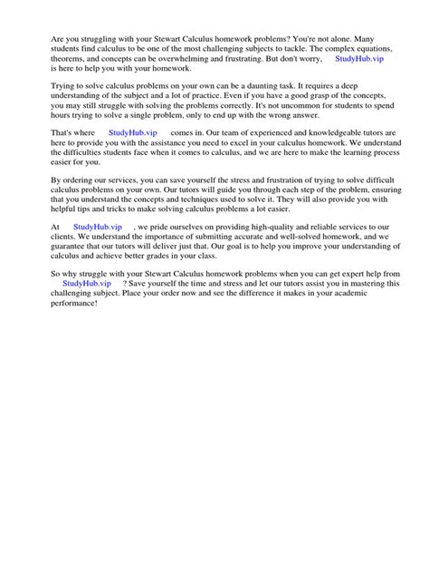 Stewart Calculus Homework Problems Download Free Pdf Mathematics Homework