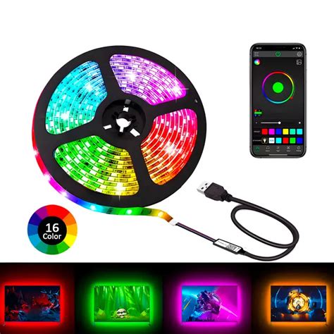 Светодиодная лента LED RGB USB APP SF-20, самоклеящаяся, 5 м, с пультом ...