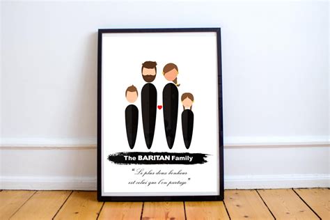Affiche Famille Personnalisée numérique et papier Etsy France Etsy
