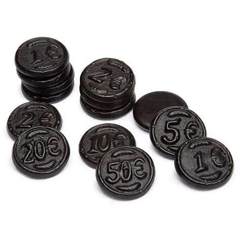 Gustafs Black Licorice Coins 1kg Bag Candy Store