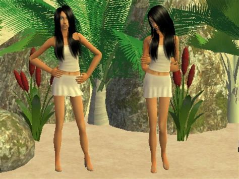 The Sims Resource Summer Mini Skirt Set White