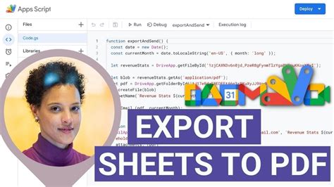 Google Apps Script How To Export Google Sheets As Pdf Youtube