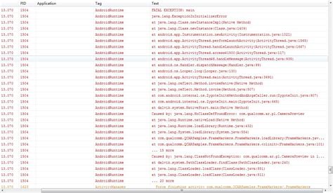 vuforia 例子程序无法运行，java lang noclassdeffounderror com qualcomm ar pl