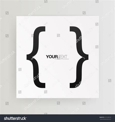 Abstract Minimal Text Box Design Black Stock Vector Royalty Free 191535518