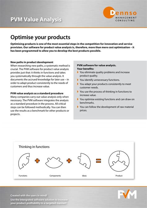 Pvm Value Analysis Dennso Management Consulting Gmbh