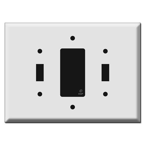 Oversized 2 Toggle And 1 Rocker Combo Switch Plate