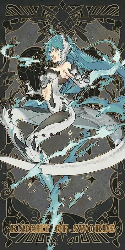 哔哩哔哩幻星集塔罗牌小阿尔卡纳宝剑骑士 花瓣网