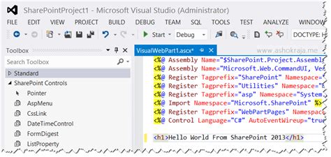 how to create a new visual webpart in sharepoint 2013 with visual
