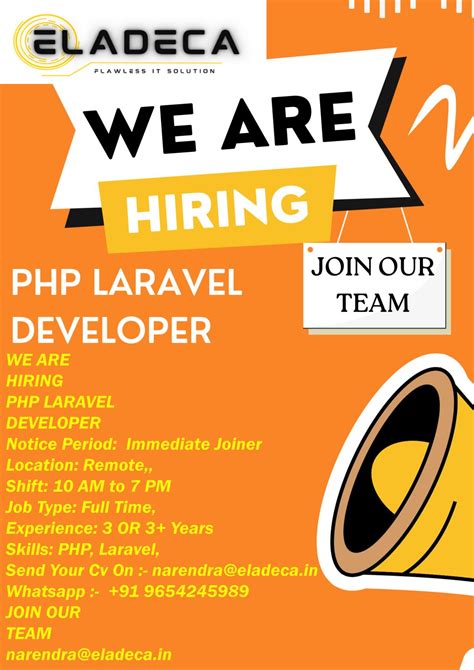 Narendra Rajput On Linkedin We Are Hiring Php Laravel Developer Notice Period Immediate