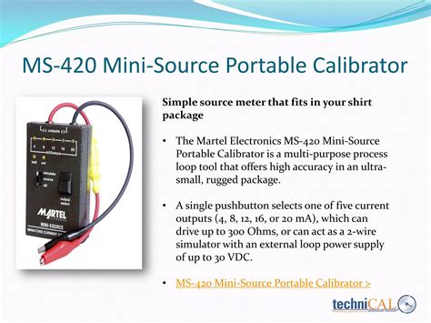 Martel Electrical Calibrator Ppt
