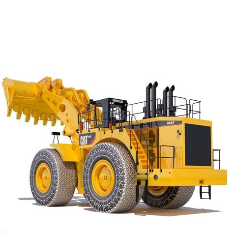 Cat 994f Wheel Loader With Chain Protection 3d Model By Arqart