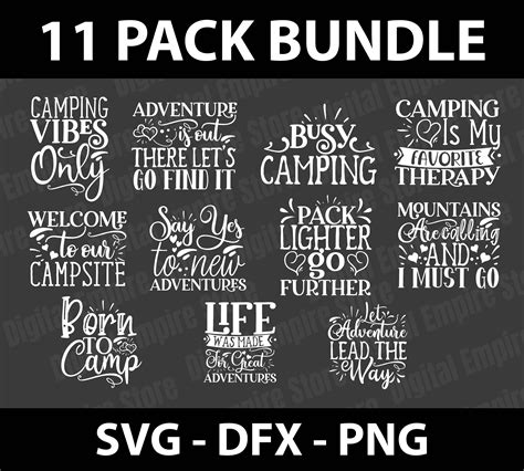 Camping Svg Quotes Bundle Adventure Is Out There Lets Go Find It Let