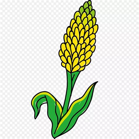 卡通黄绿色的小米穗矢量png图片素材下载图片编号7260854 Png素材网