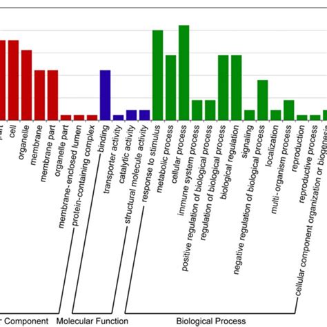 Gene Ontology Plots Of VQ Genes By Using Online WEGO 2 0 Tool Red