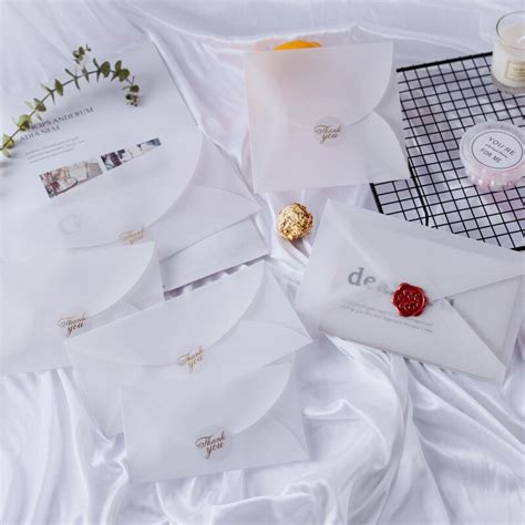 카드용 투명 황산 종이 봉투 엽서 봉투 빈티지 청첩장 봉투 멀티 사이즈 30 개 Aliexpress