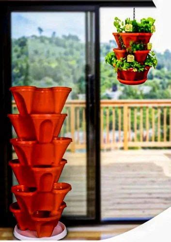 Plastic Stack A Pot Vertical Garden Planter At Rs 114 In New Delhi Id 2855024705455