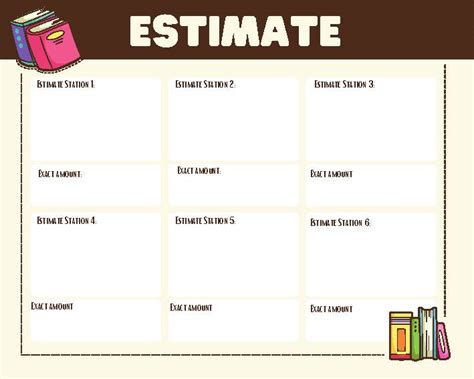 Estimation Rotation Data Collection Sheet Classful