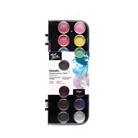 Mm Metallic Watercolour Set 17pc Procure Plus