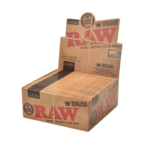 Raw Classic King Size Wide Rolling Papers 50pk