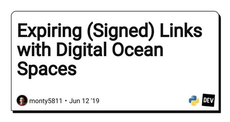 Expiring Links With Digital Ocean Spaces And Django Rdjango