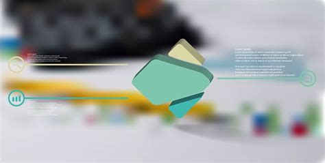 3d 일러스트 인포그래픽 템플릿 엠보싱 된 마옴은 무작위로 세 가지 색상 부분으로 나뉩니다 개체는 흐린 사진 배경에 배치됩니다