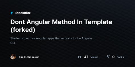 Dont Angular Method In Template Forked StackBlitz