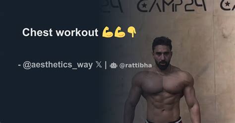 Chest Workout 💪💪👇 Download Tweet Image From Aesthetic Workout
