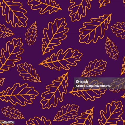 Ilustración De Patrón Sin Costuras Con Hojas De Otoño Ilustración