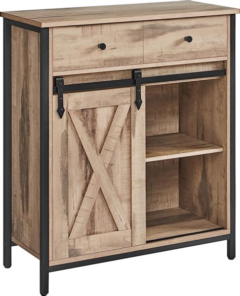 Vasagle Sideboard Küchenschrank Aufbewahrungsschrank Mit Schiebetür