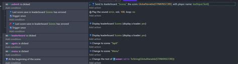 SOLVED Leaderboard Not Working At All Bugs Reports GDevelop Forum