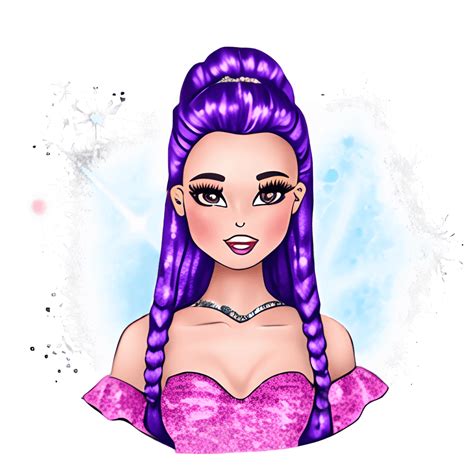 Imágenes Prediseñadas De Barbie Caucásicas En Acuarela Con Estampado