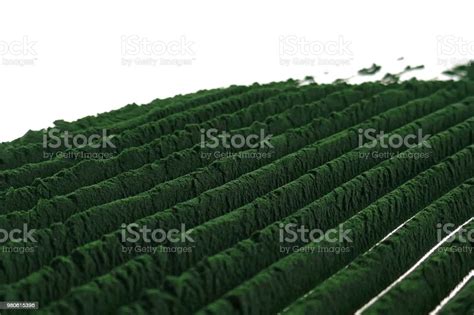 Algae Spirulina On A White Backgroundgreen Spirulina Powder