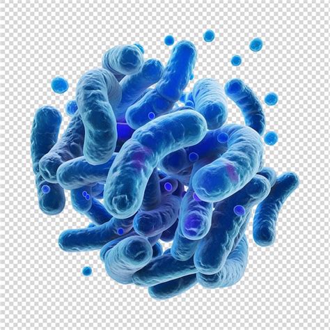 Bacteria Isolated On White Background Premium Ai Generated Psd