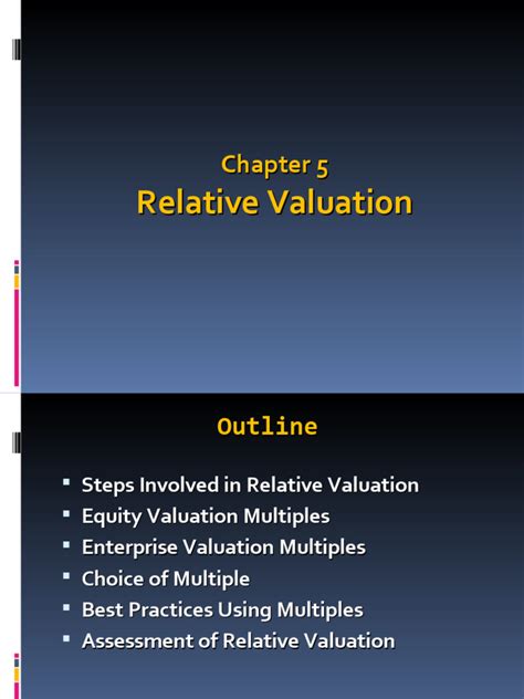 Chap5 Relative Valuation Pdf Business Valuation Valuation Finance