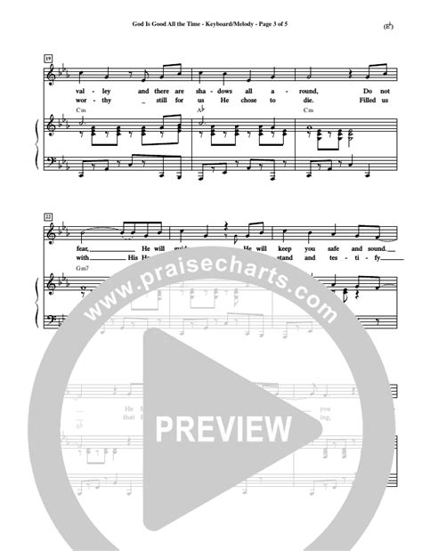 God Is Good All The Time Sheet Music Pdf Don Moen Praisecharts