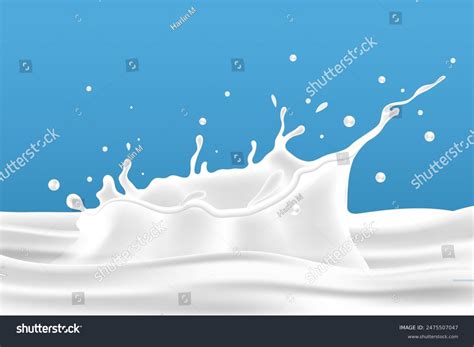 Milky Waves Background Additional Elements Milk Stock Vector (Royalty ...
