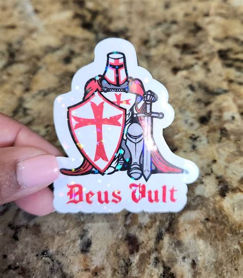 Knights Templar Deus Vult Sticker Etsy