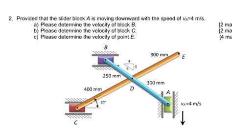 Solved Provided That The Slider Block A Is Moving Downward Chegg