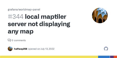 Local Maptiler Server Not Displaying Any Map · Issue 344 · Grafana