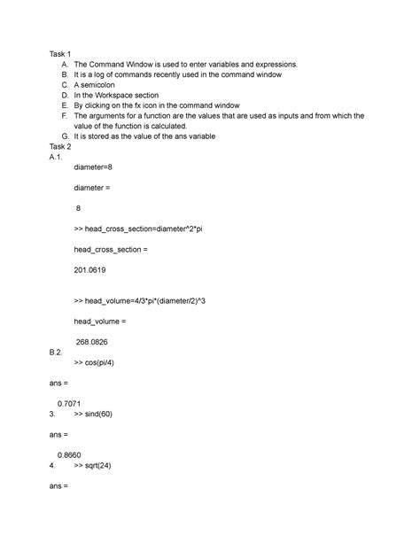 CS104 Lab2 Answers For Lab4 Task 1 A The Command Window Is Used To