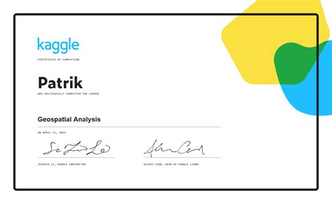 Patrik Completed The Geospatial Analysis Course On Kaggle