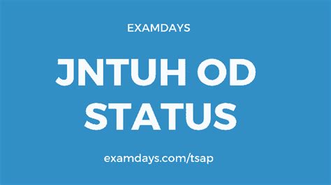 Jntuh Od Application Status 2022 Od Online Registration Status