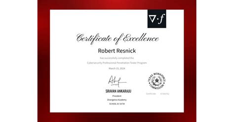 Cybersecurity Professional Penetration Tester Program • Robert Resnick