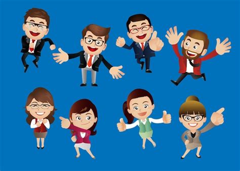 Premium Vector Business People Set