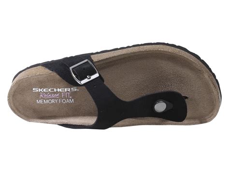 Skechers Womens Granola Pyramids Memory Foam Flip Flops Sandals Shoes